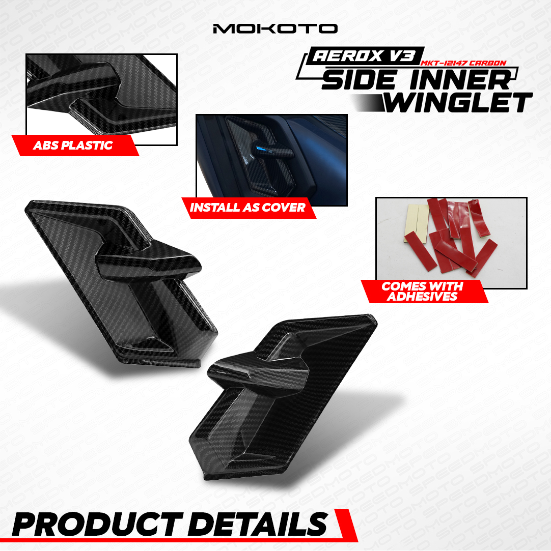 MOKOTO AEROX V3 SIDE INNER WINGLET CARBON MKT-12147 SIDE WINGLET ...