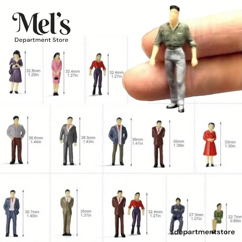 Mini Model Human Figures – Sitting & Standing (Set of 10) | 3.6cm-4cm ...