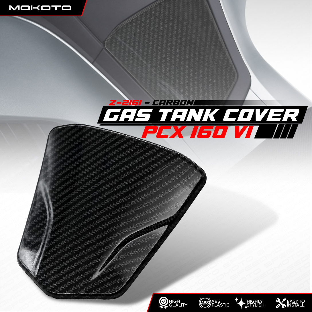 MOKOTO HONDA PCX 160 GAS TANK COVER CARBON Z-2161 TANK PAD GARNISH ...