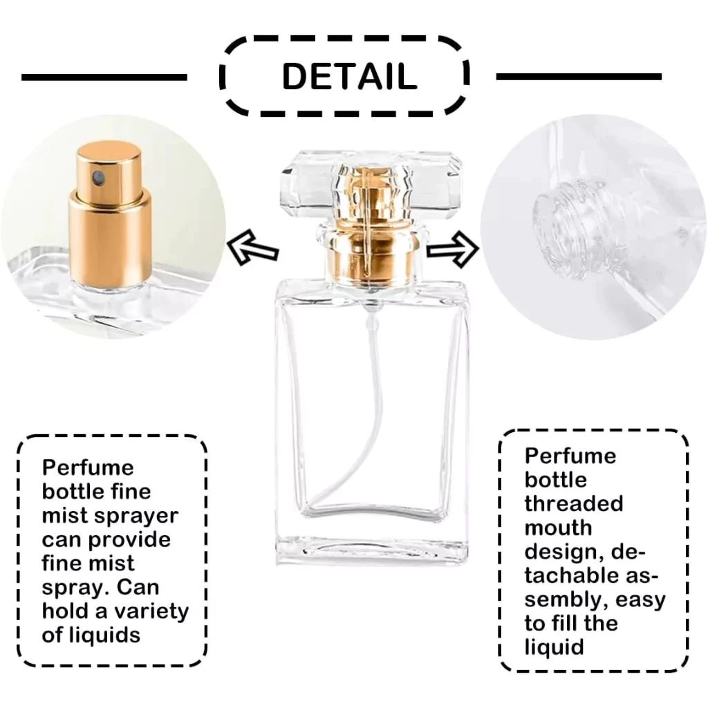 10Pcs 30/50ML Perfume Bottle Gold Silver Empty Bottle Spray Bottle ...