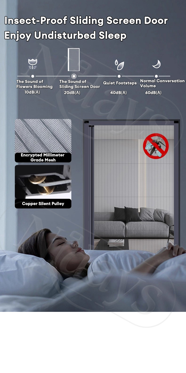 Trackless Folding Screen Door Sliding Door Accordion Aluminum Home Anti ...