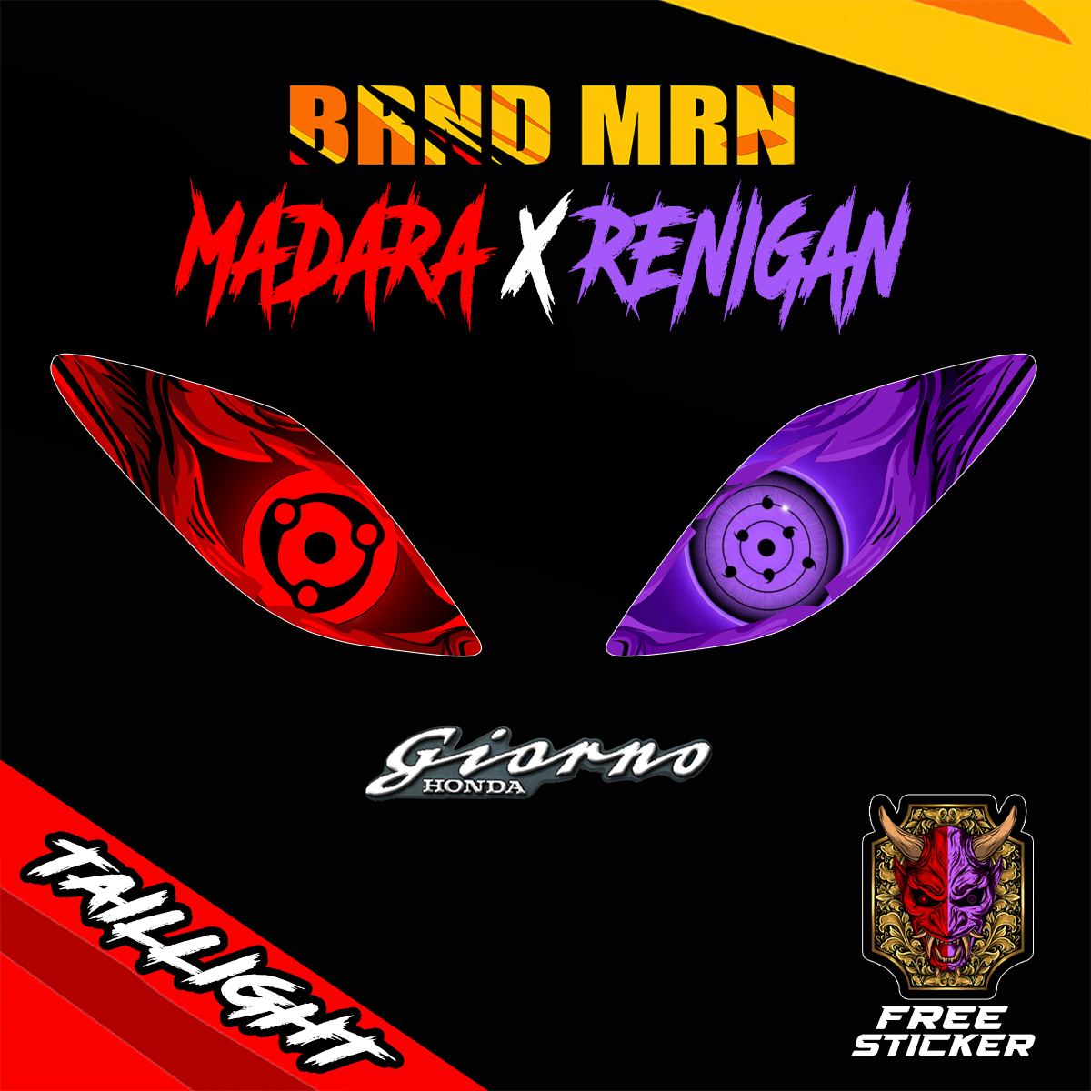 HONDA GIORNO TAILLIGHT DECAL SHARINGAN STICKER TINT PROTECTOR | Shopee ...