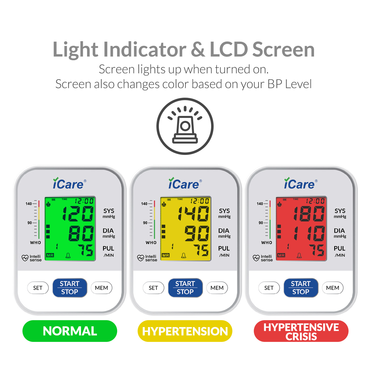 iCare CK262 Rechargeable Automatic Blood Pressure Monitor with Voice ...