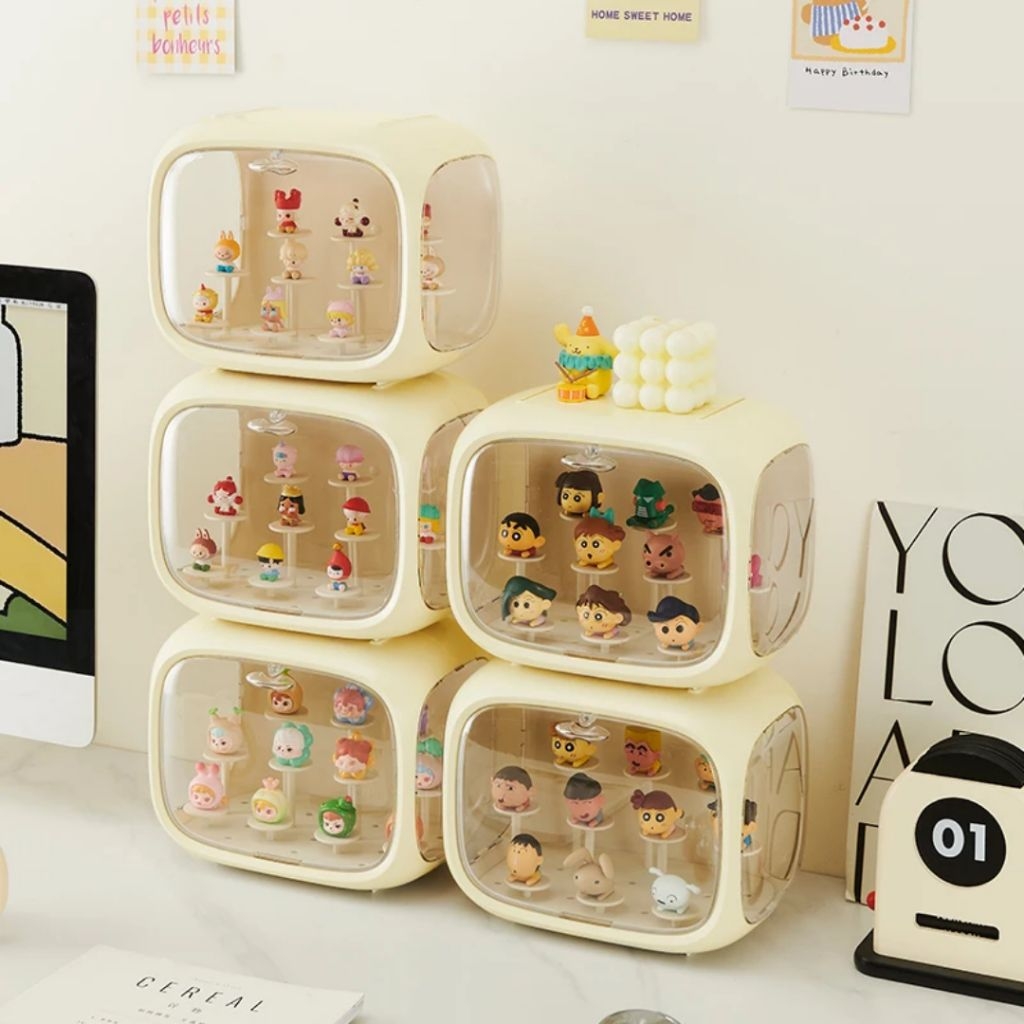 Space Capsule Transparent Blind Box Storage - with pillars and light ...