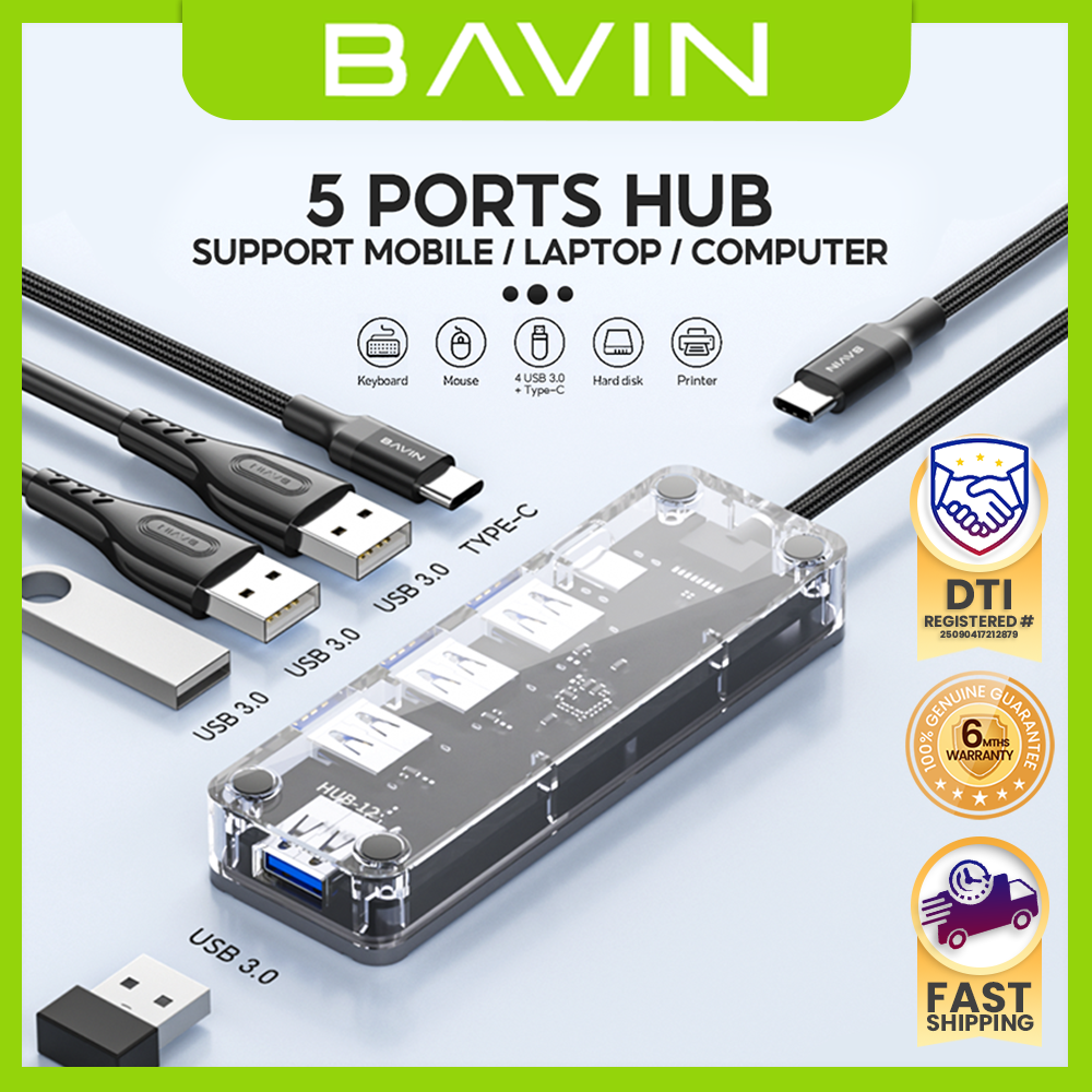 BAVIN I13 6in1 Universal HUB Adapter Support USB3.0 High-Speed Data ...