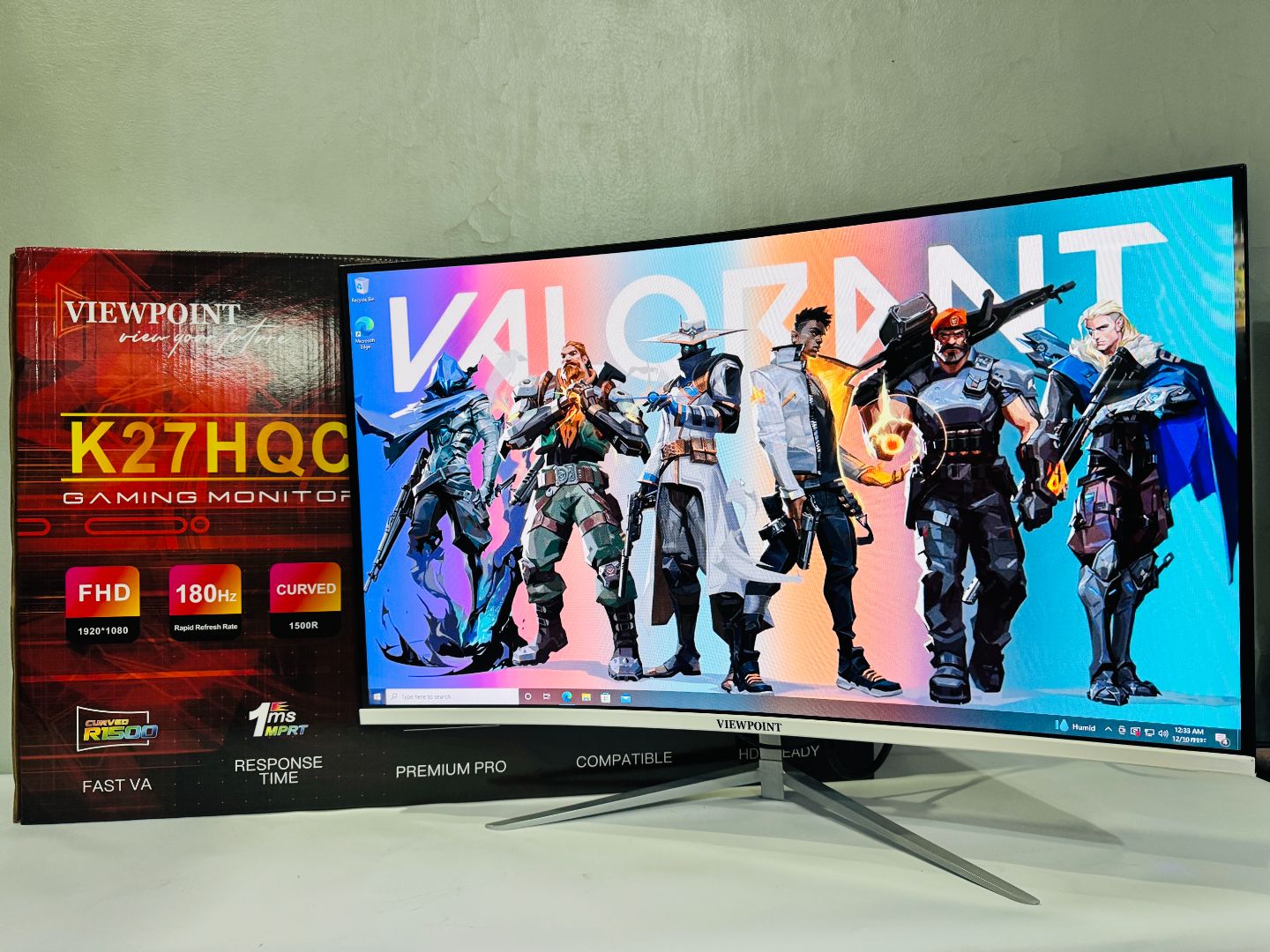 VIEWPOINT 27 INCH 180HZ CURVED FRAMELESS GAMING MONITOR | Shopee ...