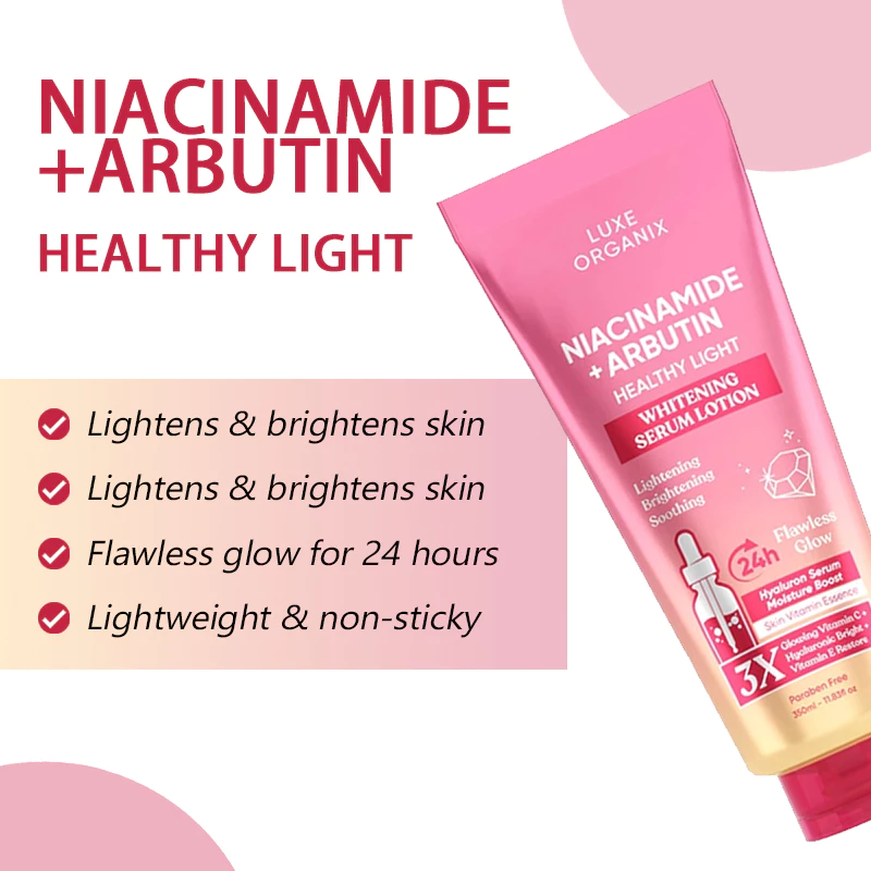 LUXE ORGANIX Niacinamide + Alpha Arbutin Whitening Serum Lotion ...