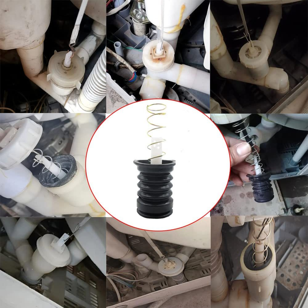 1 Set Washing Machine Drain Valve Rubber Packing With Spring And Pull ...