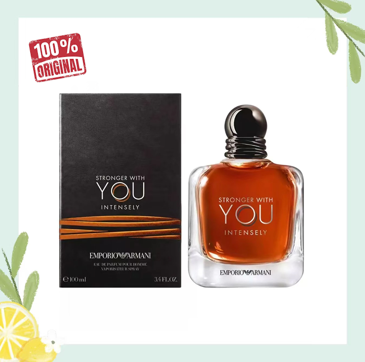 Armani Stronger With You Intensely Men's Fragrance EDP Long-Lasting ...