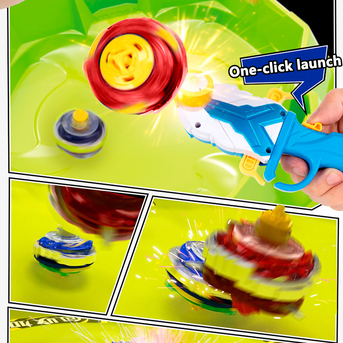 Gyro Toy Set 12Pcs Burst Spinning Tops Battle Gyro Game Set Toy ...