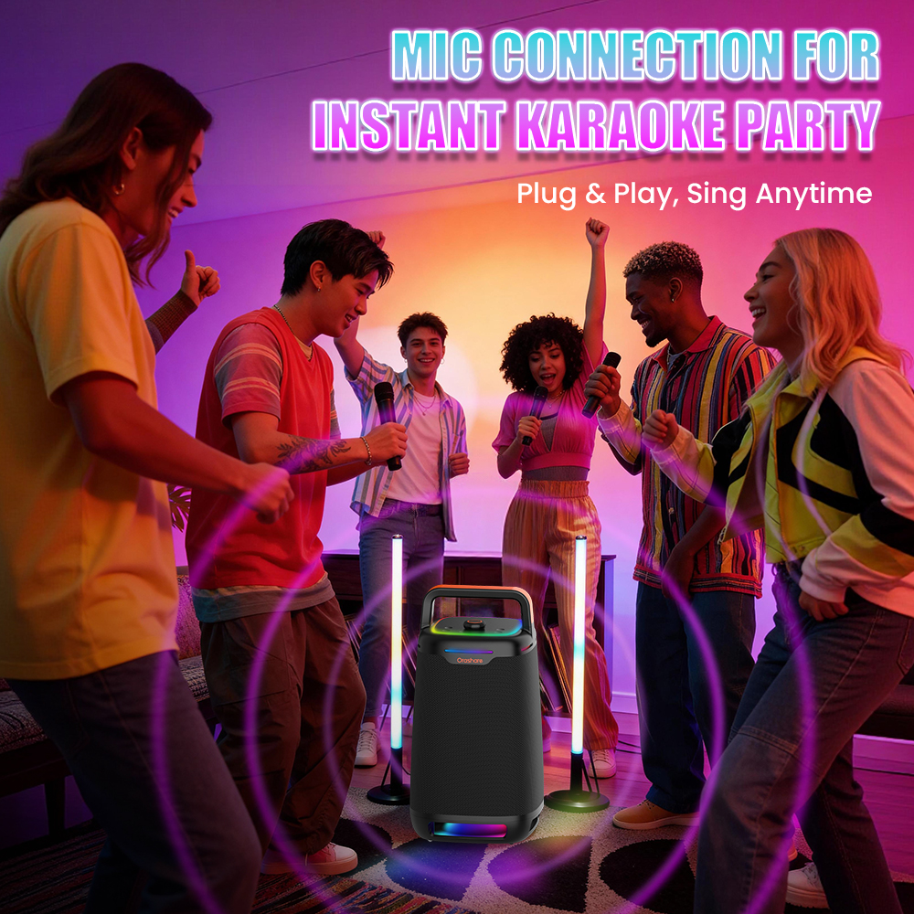 Orashare BS21Max 100W Party Bluetooth Speaker Powerful Sound with RGB ...