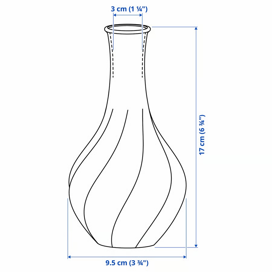 I.K.E.A. Vase, clear glass, 17 cm (6 ¾ ") | Shopee Philippines