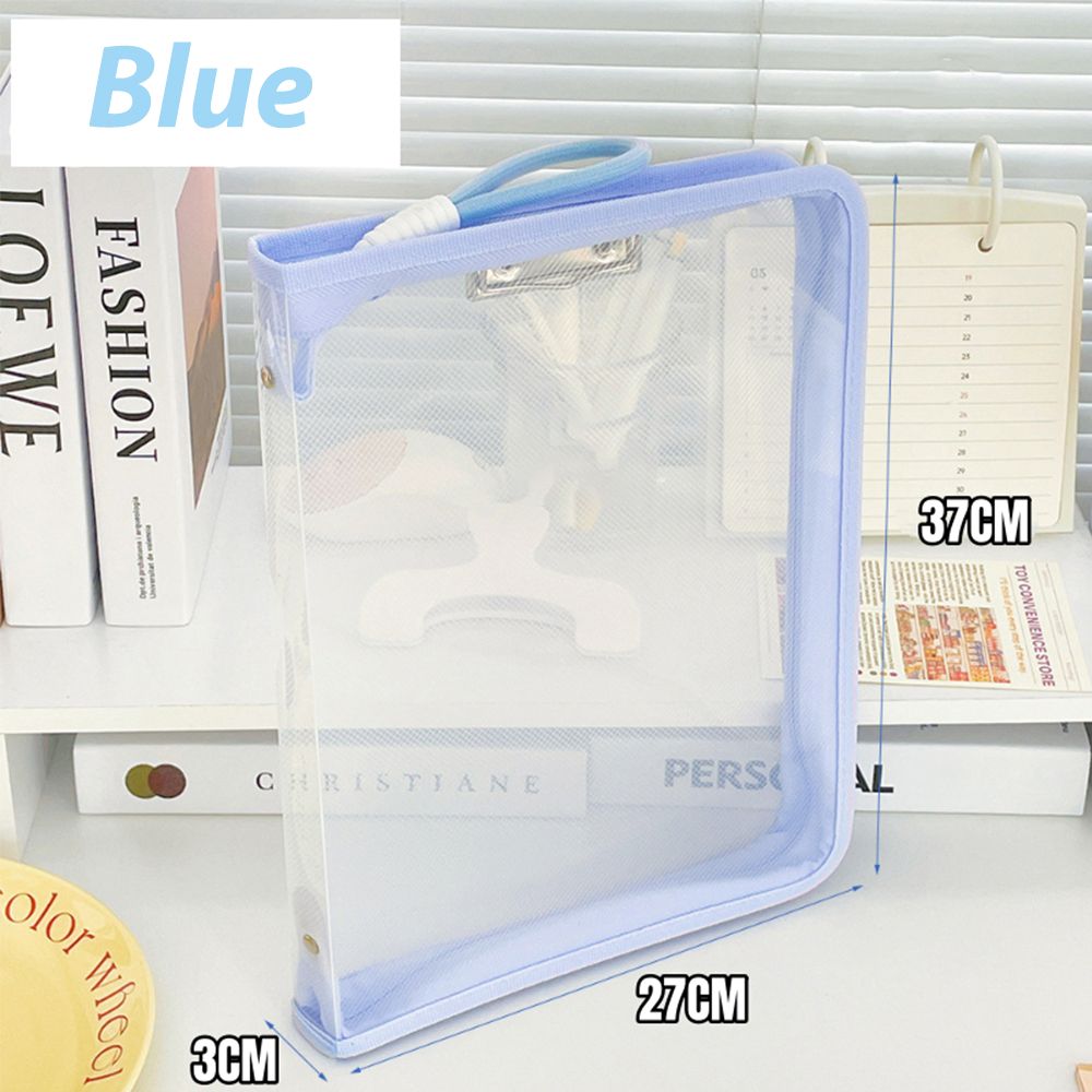 Waterproof Zipper File Bag, A4 Size File Bag with Clip for Classroom ...
