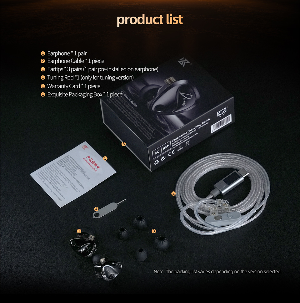 KZ Duonic in-Ear Monitor Headphones Dynamic Dual Driver Gaming Wired ...