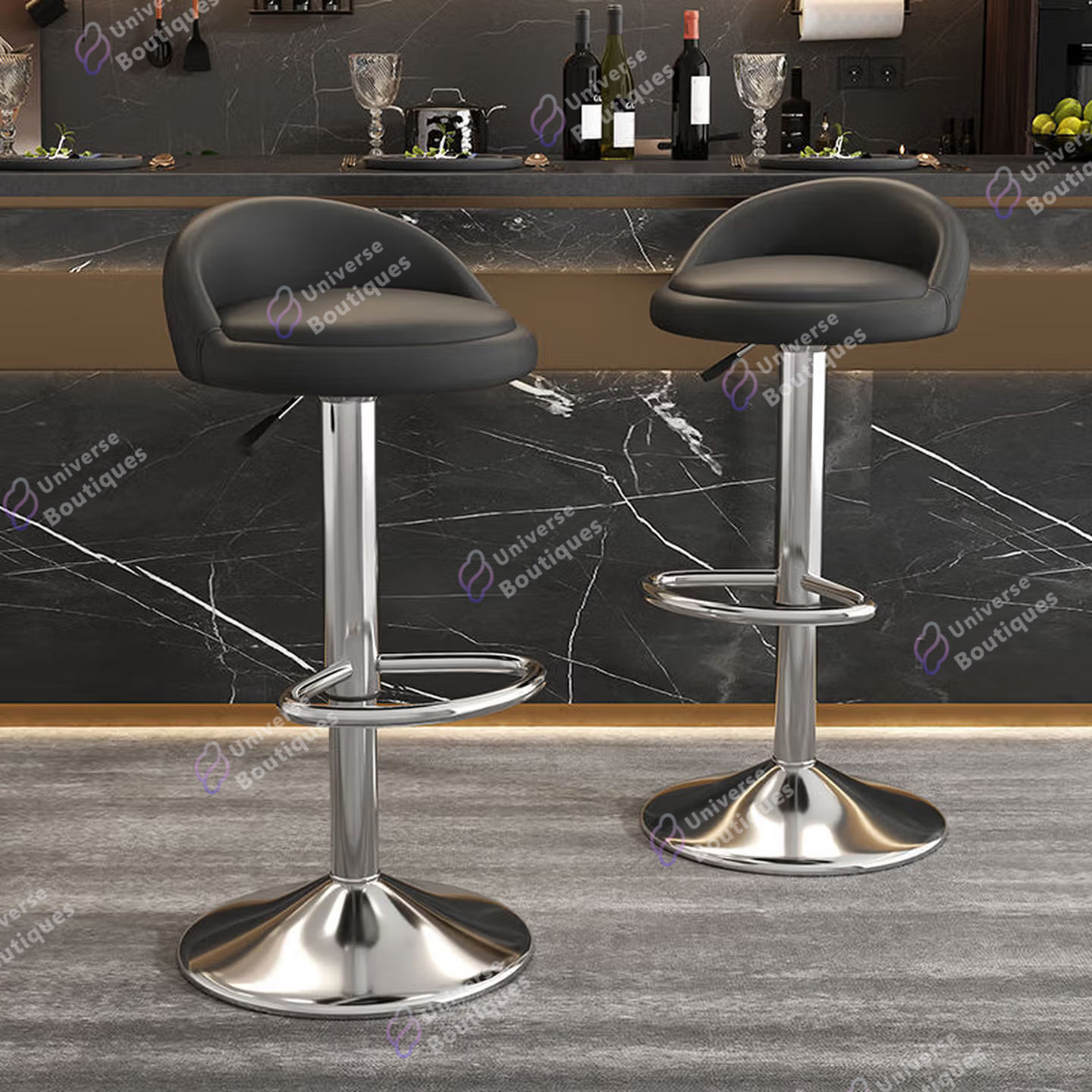 Bar stools, high stools, adjustable, modern and minimalist style ...
