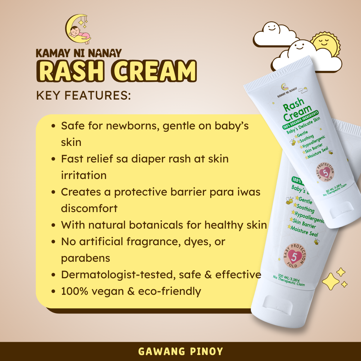 Kamay ni Nanay Calming Oil & Rash Cream for Babies Care & Anti Rashes ...