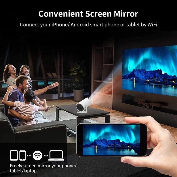 HY300 Projector Android 11 LCD 4K Projector 1080P Double WIFI With ...