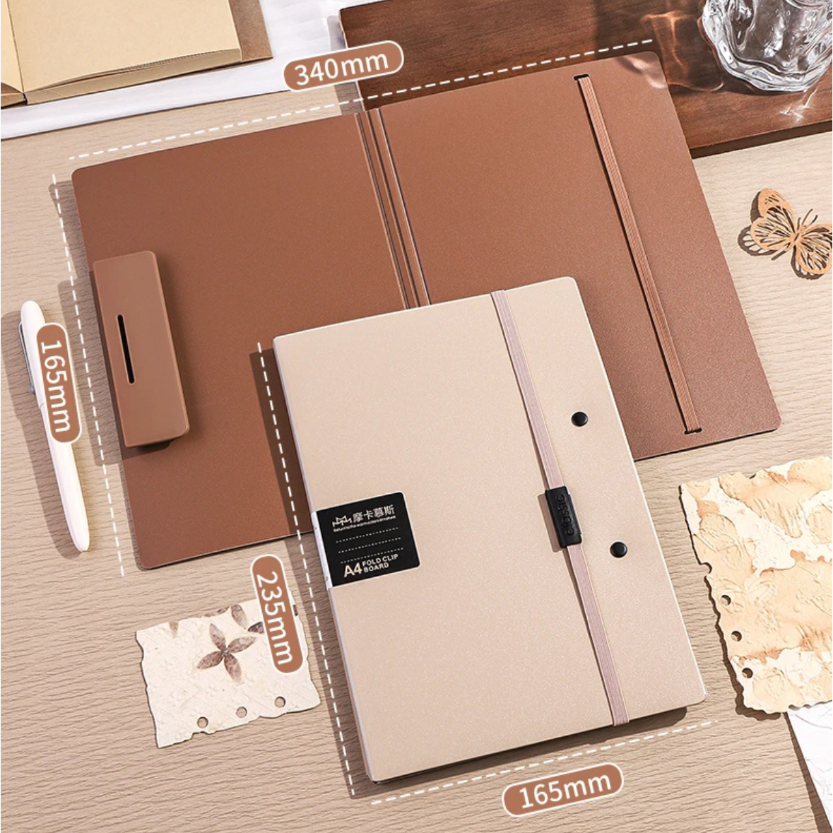 YINDIAO 360° Foldable Student Clipboard A5 Folder Portable Paper ...