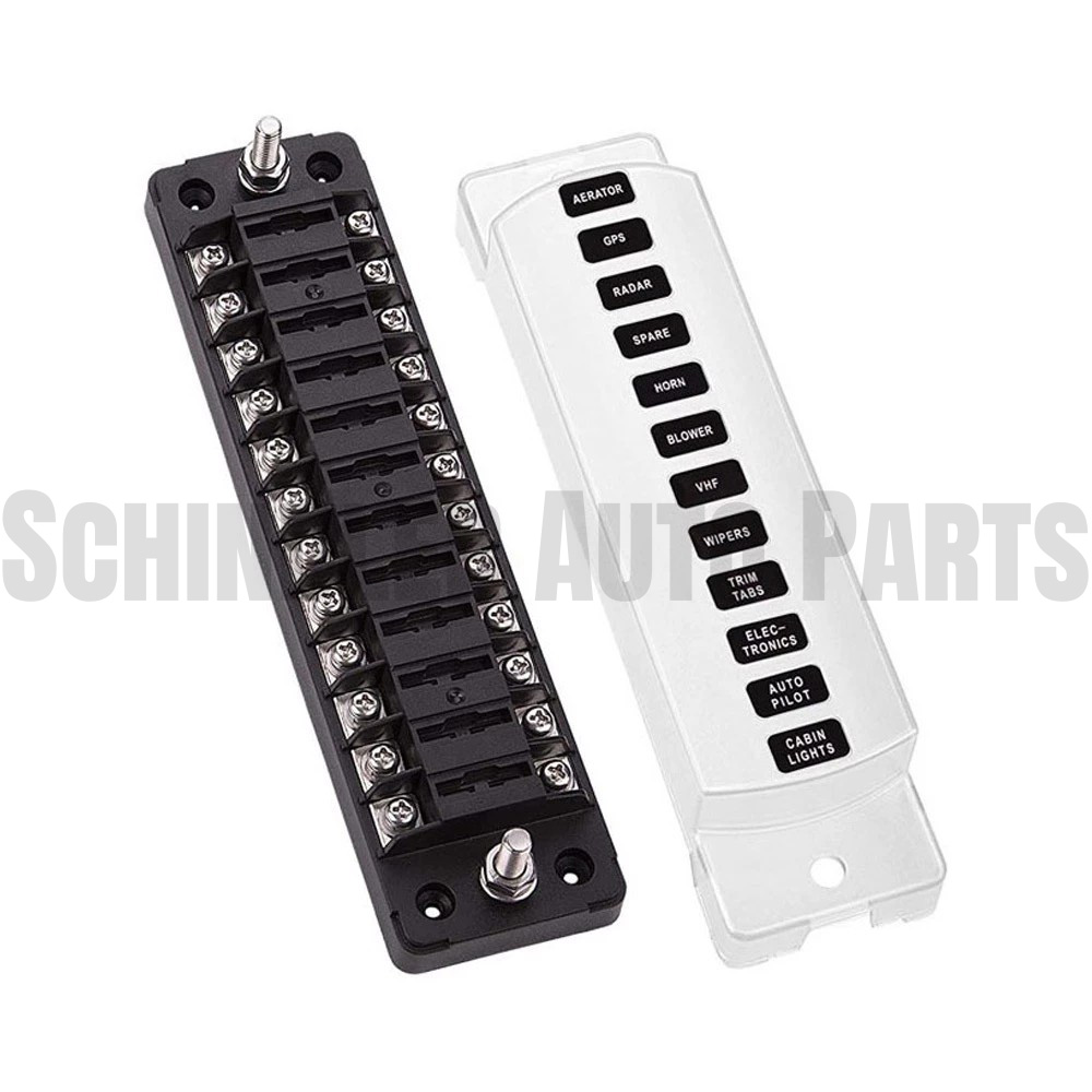 32V 75A Fuse Box 12 Ways 6 Ways Blade Fuse Block with Negative Bus for ...
