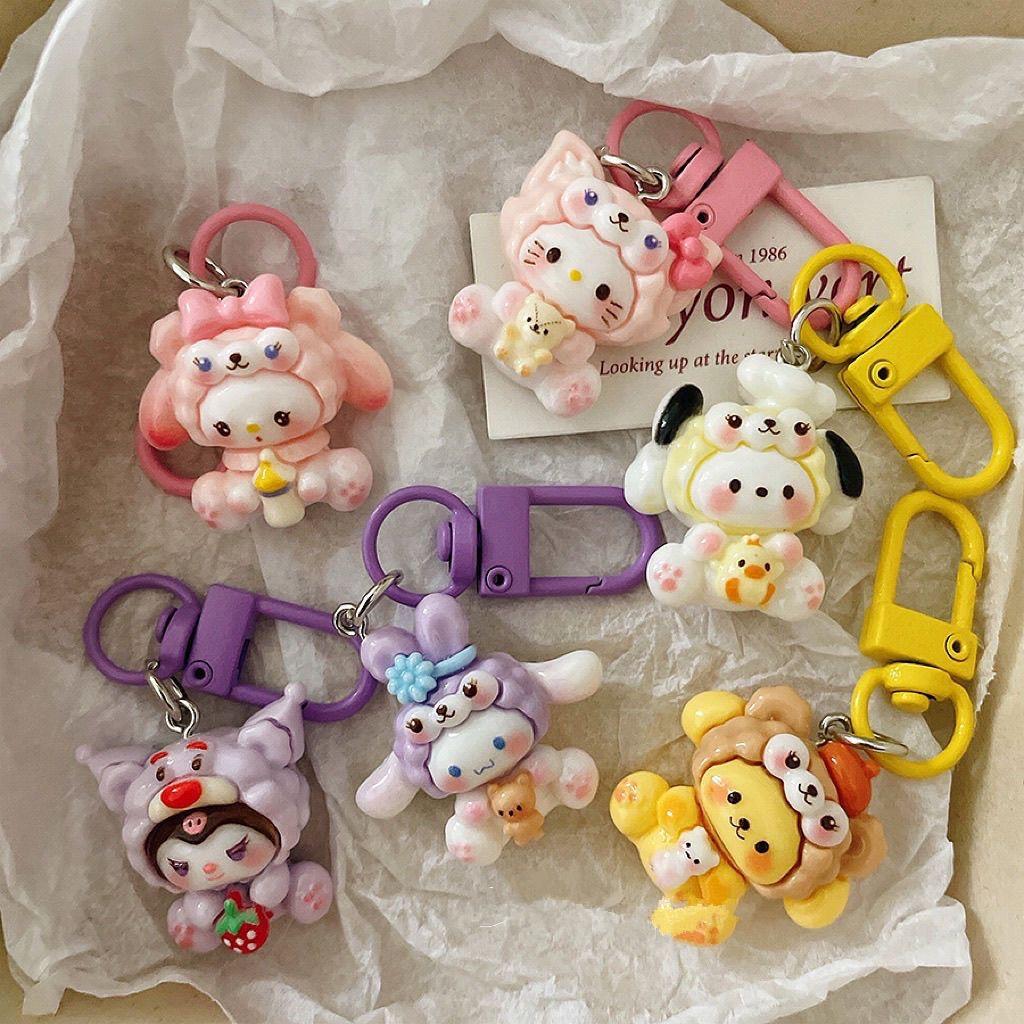 Cute cartoon keychain pendant cute girl student school bag pendant ...