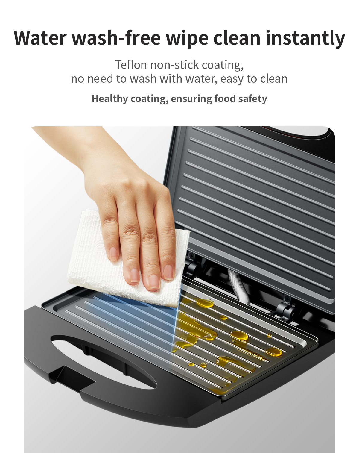 【New】Gaabor Sandwich Maker Portable Multi-Function Toaster Frying Pan ...