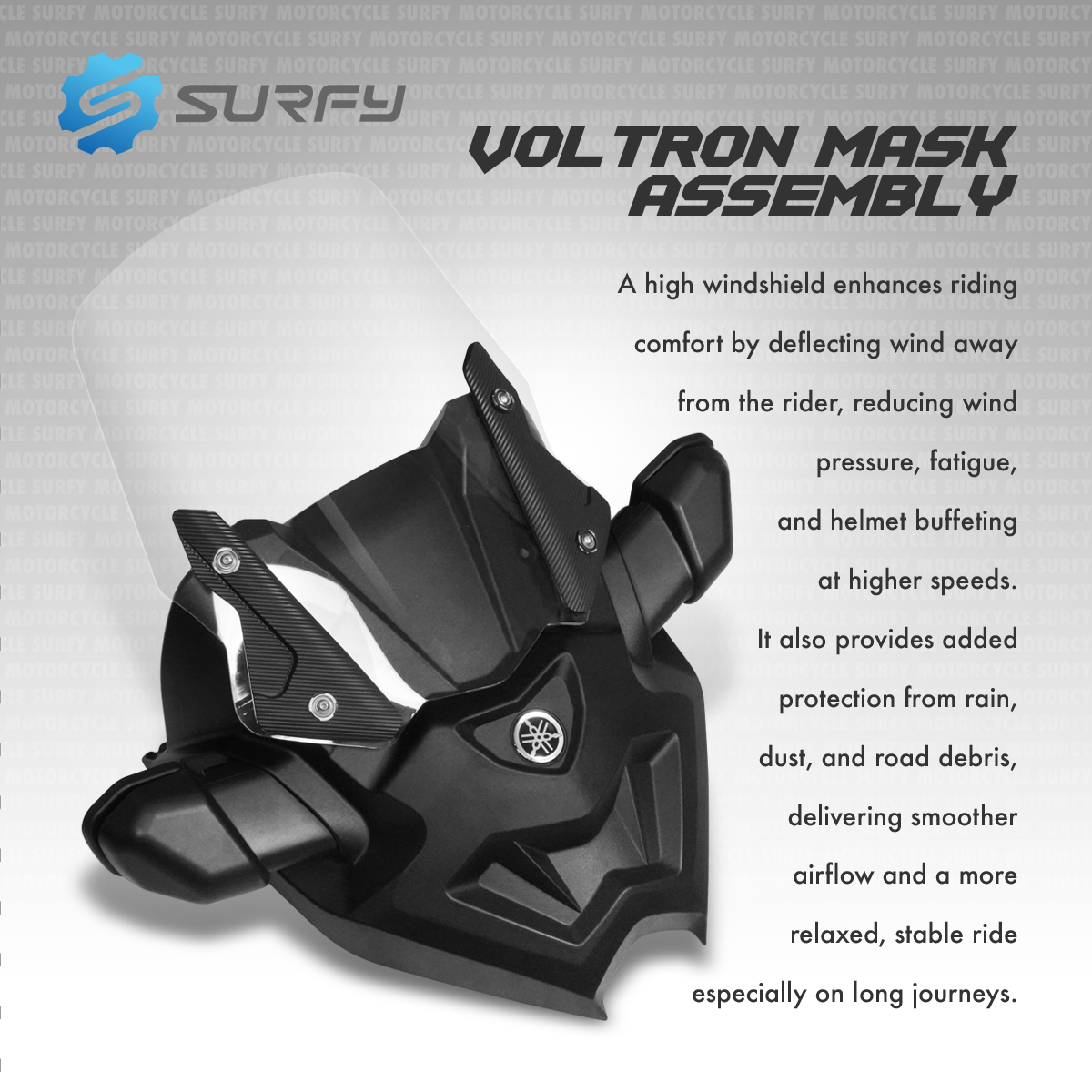 Nmax V3 Turbo Voltron Mask with Side Mirror And Visor 5mm Clear ...