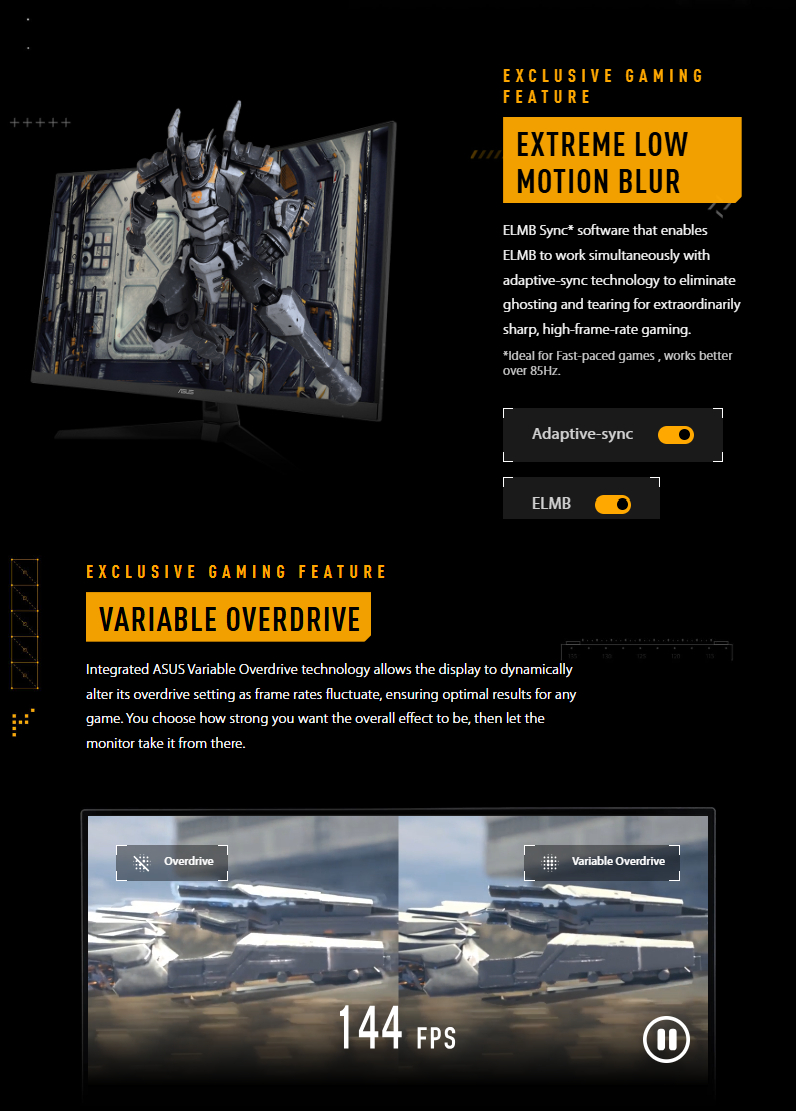 Asus TUF VG32VQM5B 31.5" FHD 1920x1080 250Hz ELMB Sync Anti-Glare ...