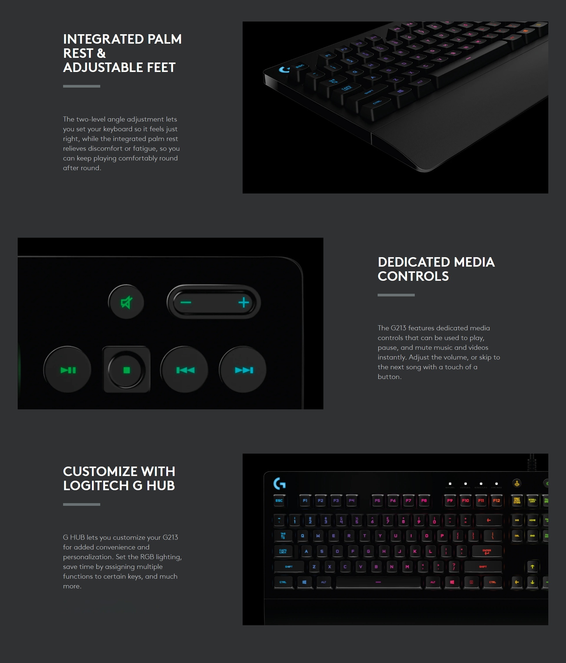 Logitech G203 2nd Gen Wired Gaming Mouse + G213 Prodigy Wired Gaming ...
