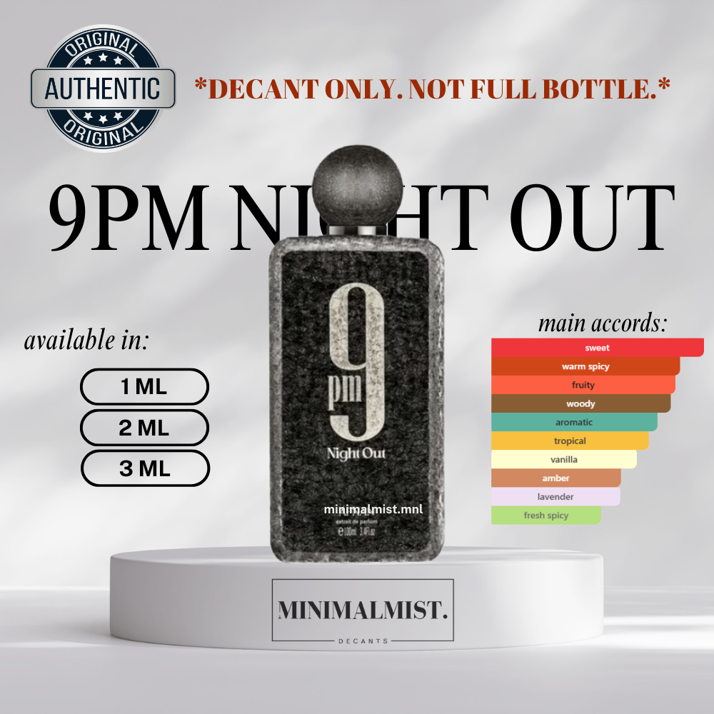 [DECANT] Af nan 9PM Night Out Extrait de Parfum | 0.5ml, 1ml, 2ml, 3ml ...