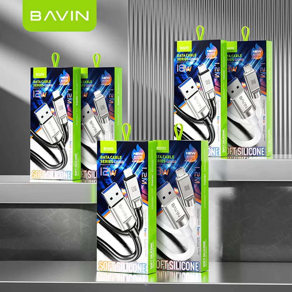 BAVIN CB288 18W PD Fast Charging Soft Silicone Thick Wire Data Cable ...