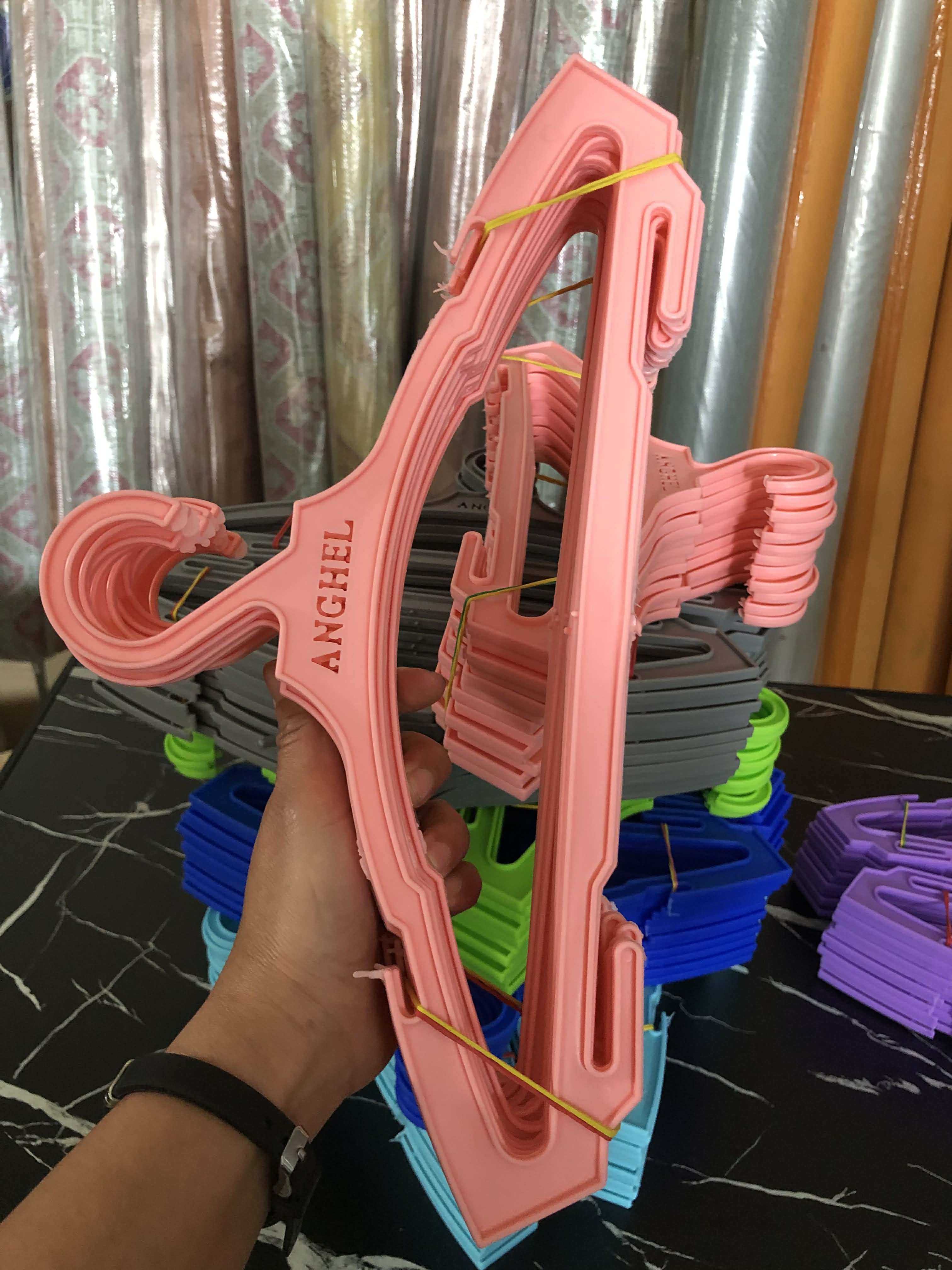 12pcs H002 Anghel Hanger – Colored (Pur/Pink/Green/Dark Blue/Light Blue ...