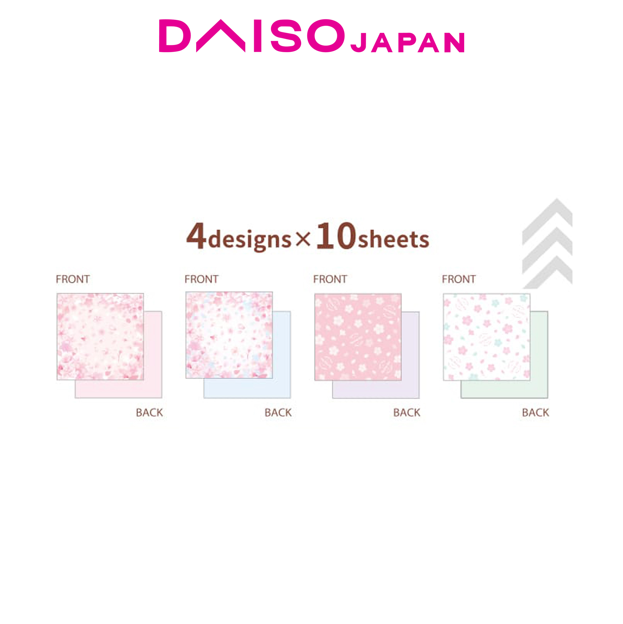 Daiso Cherry Blossom Double-Sided Design Paper (40 sheets) | Shopee ...