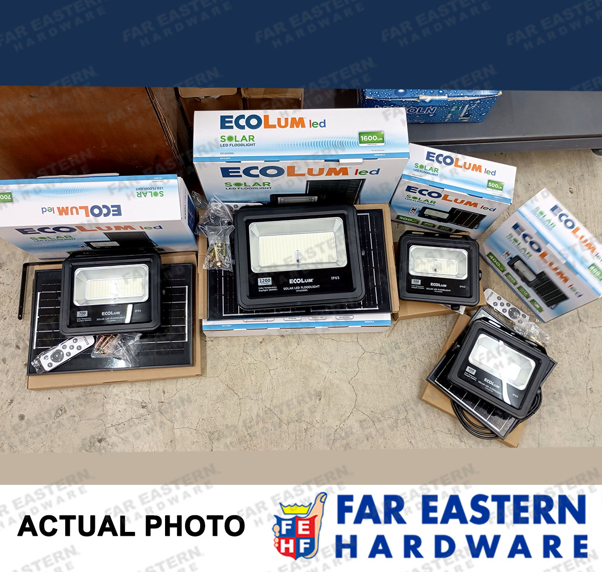 ECOLUM LED Floodlight w/ Solar Panel Daylight 25W | 40W | 60W | 100W ...