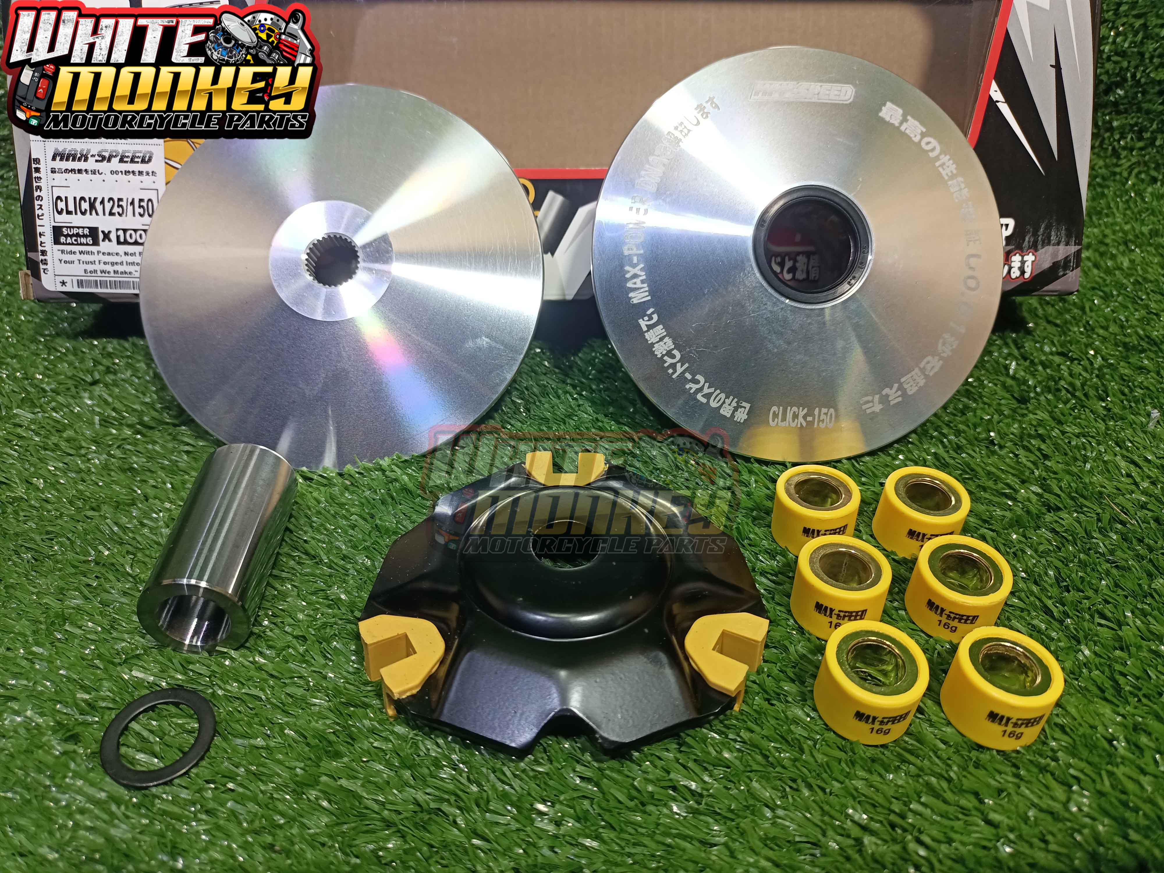 HONDA CLICK 125i V1/V2/V3/ CLICK 150i V1/V2 MAX-SPEED RACING PULLEY SET ...