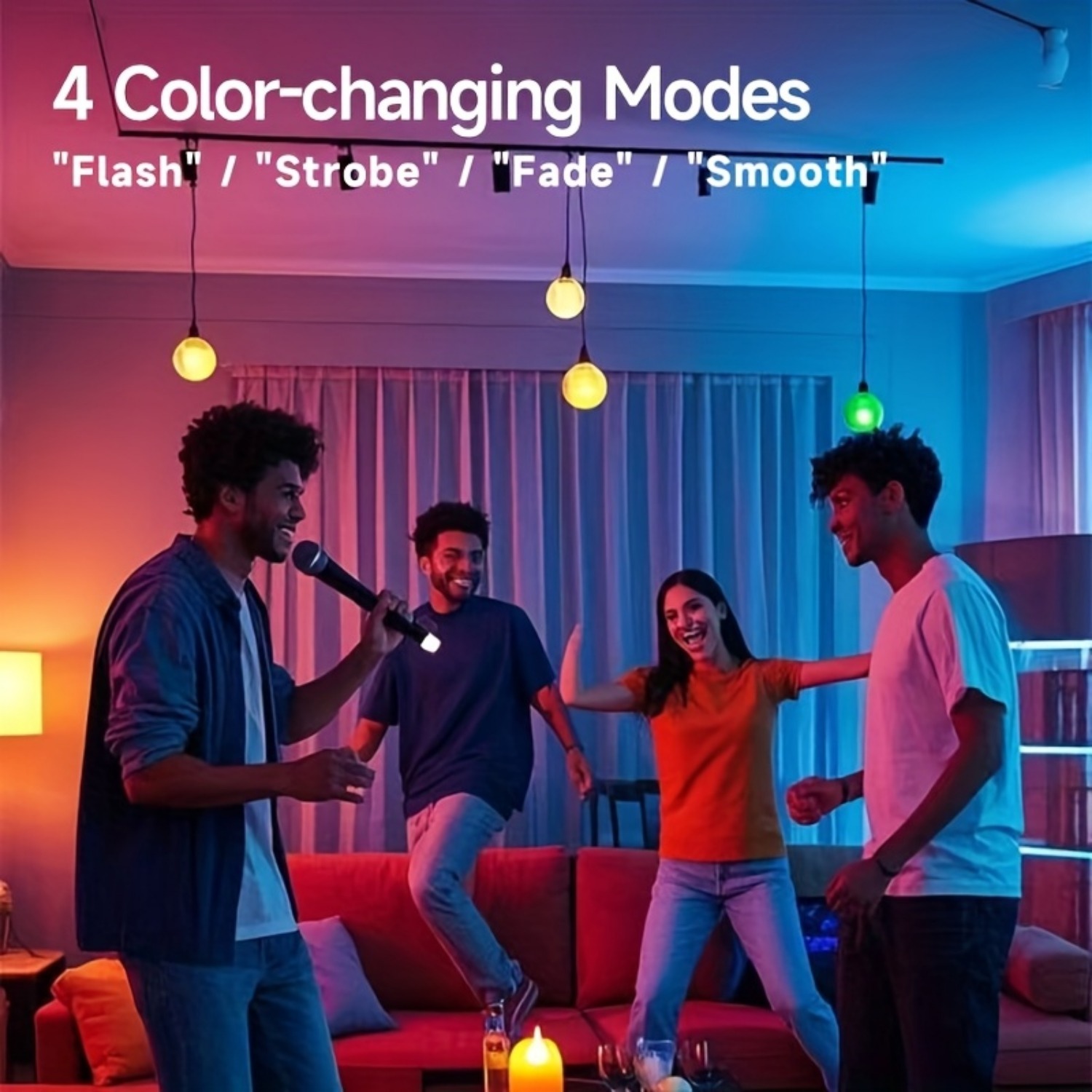 RGB LED A60 Bulb - Dimmable Smart Control Light with Color Changing ...