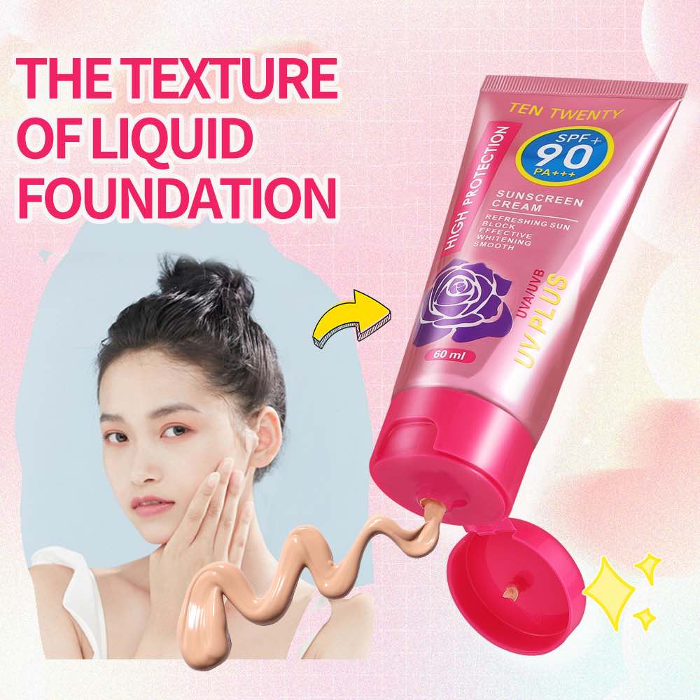 TEN TWENTY SUNSCREEN SPF 90+Foundation Lightweight, Non-Greasy Water ...