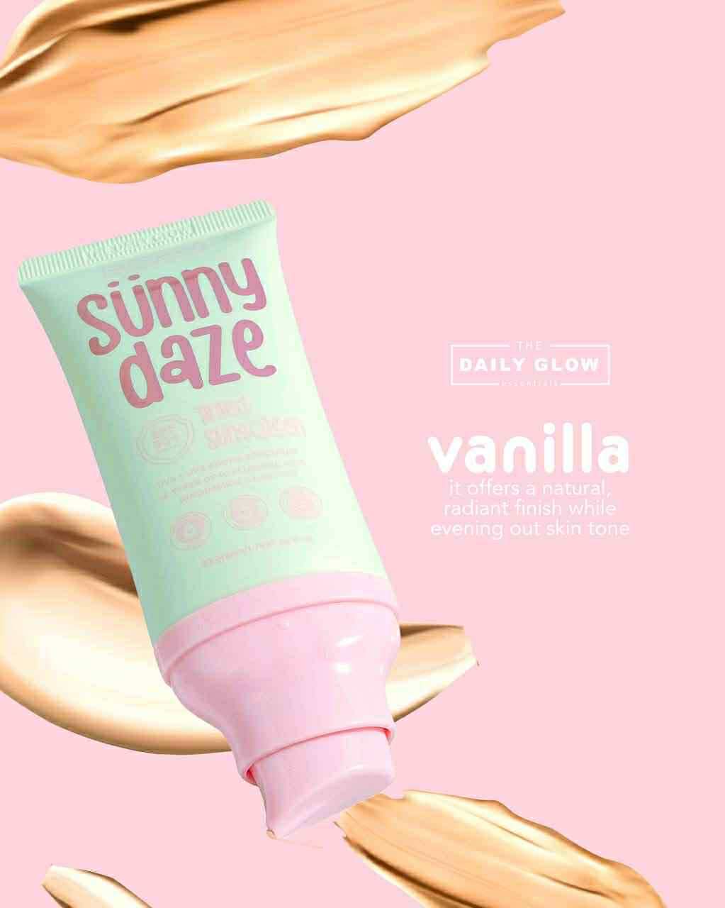 THE DAILY GLOW Sunny Daze Tinted Sunscreen Caramel Vanilla Sun Protect ...