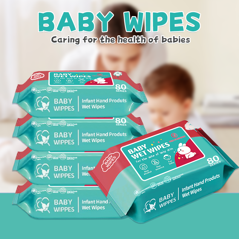 Baby Wipes 100% water-based wipes No-Alcohol Hypoallergenic High ...