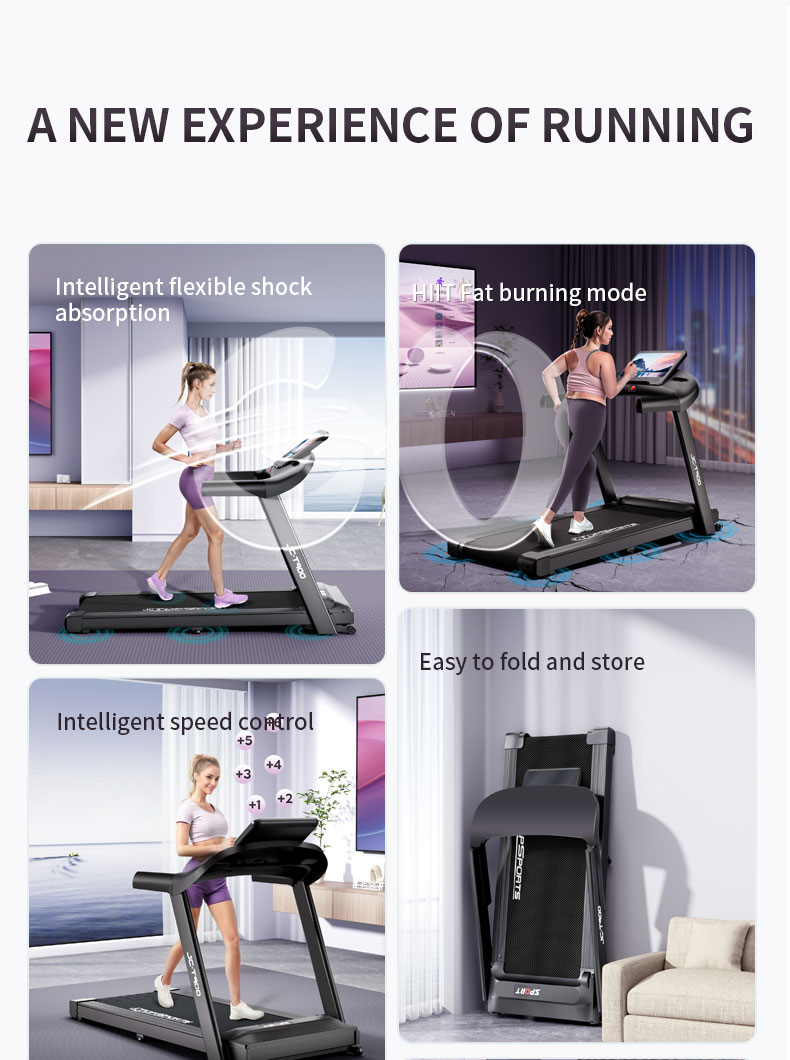 Treadmill Foldable Electric Heavy Duty 1-15Km/H Threadmill With ...