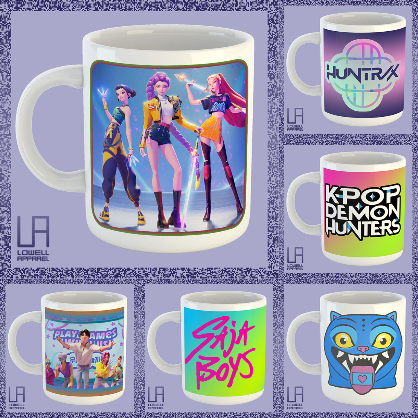 KPOp Demon Hunters Huntrix Saja Boys Derpy Tiger Mug Gift Souvenir ...