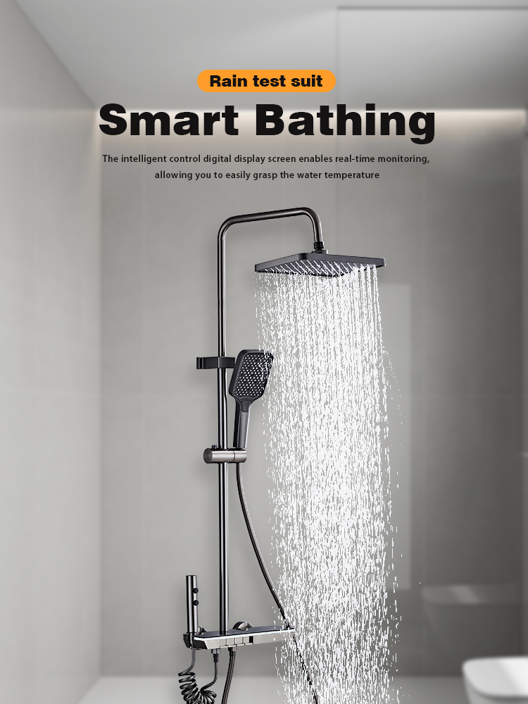 Digital Display 4 in1Shower Set Bathroom Shower Head Shower with Bidet ...