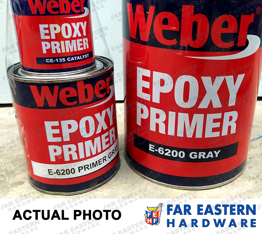 WEBER Epoxy Primer Paint Gray | Black Set 1L | Gallon w/ Catalyst ...