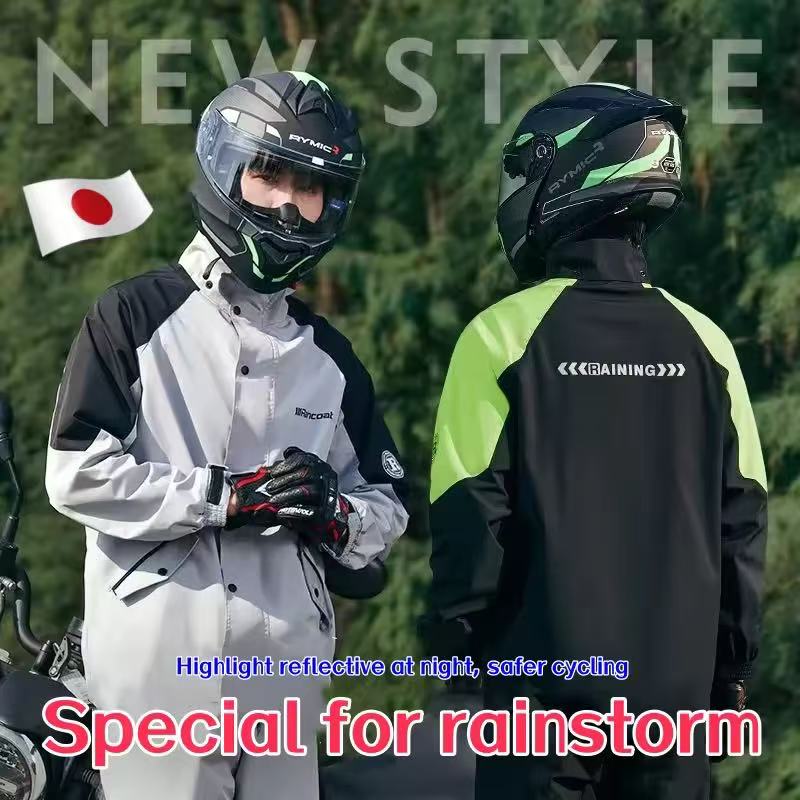 Raincoat for Motorcycle Riders Japan Original Rubberized Breathable ...