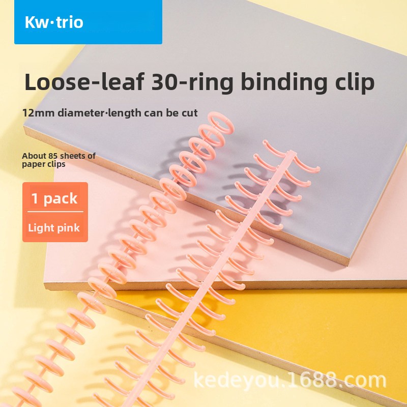 5PCS Plastic Ring Binder 30 Holes DIY Notebook Removable 12mm Booklet ...