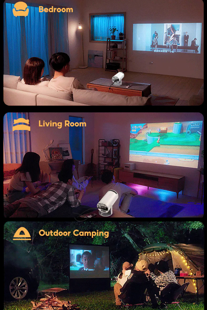 Smart Projector HY300 Android 4k Projectors Portable Mini Projector HD ...