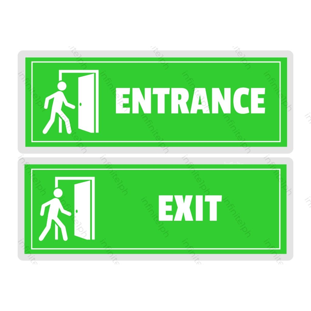 Entrance/Exit - Laminated Signage 4 x 11 inches | Shopee Philippines