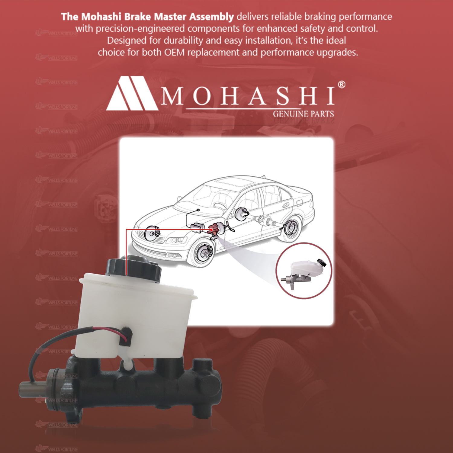 MAZDA B2500 DSL BRAKE MASTER ASSEMBLY UG52-43-400 15/16" MOHASHI (1PC ...