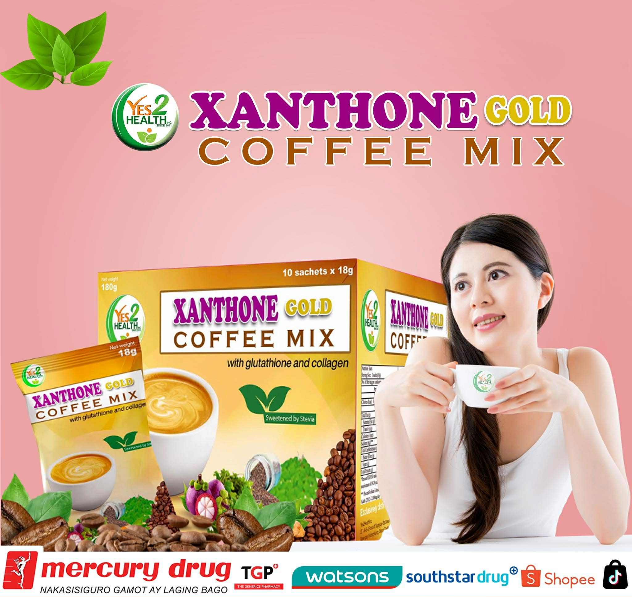 XANTHONE GOLD COFFEE MIX [ with Glutathion and Collagen] | Shopee ...