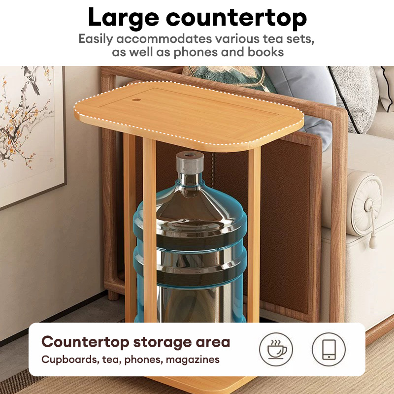 Bamboo Versatile Gallon Rack Water Container Rack With Wheels Office ...