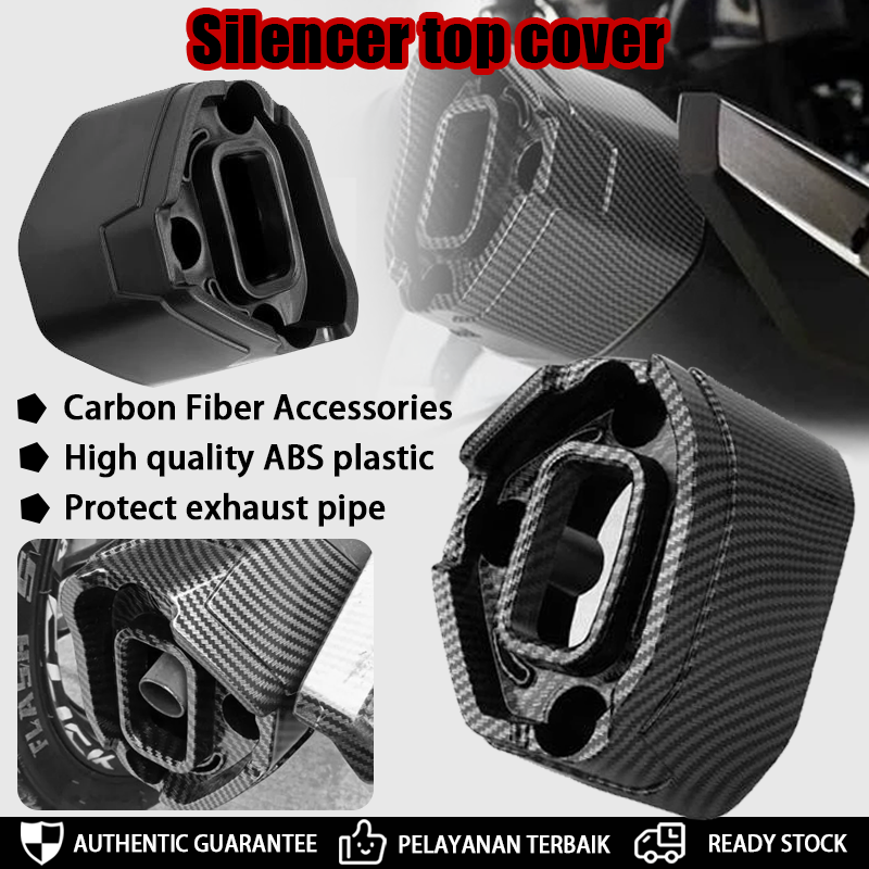 Honda Click 125i 150i v3 End Muffler Tip Cover 6D Carbon Fiber Design ...